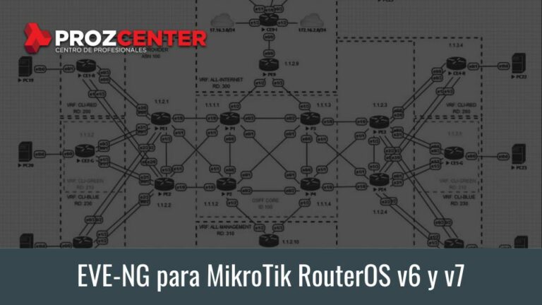 EVE-NG para MikroTik RouterOS v6 y v7 – PROZCENTER